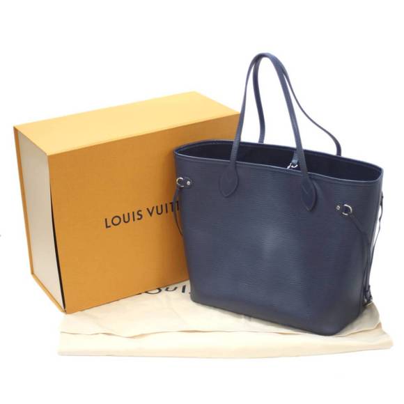 Louis Vuitton | Bags | Louis Vuittonneverfull Mm Tote Bag Epi Andigo ...